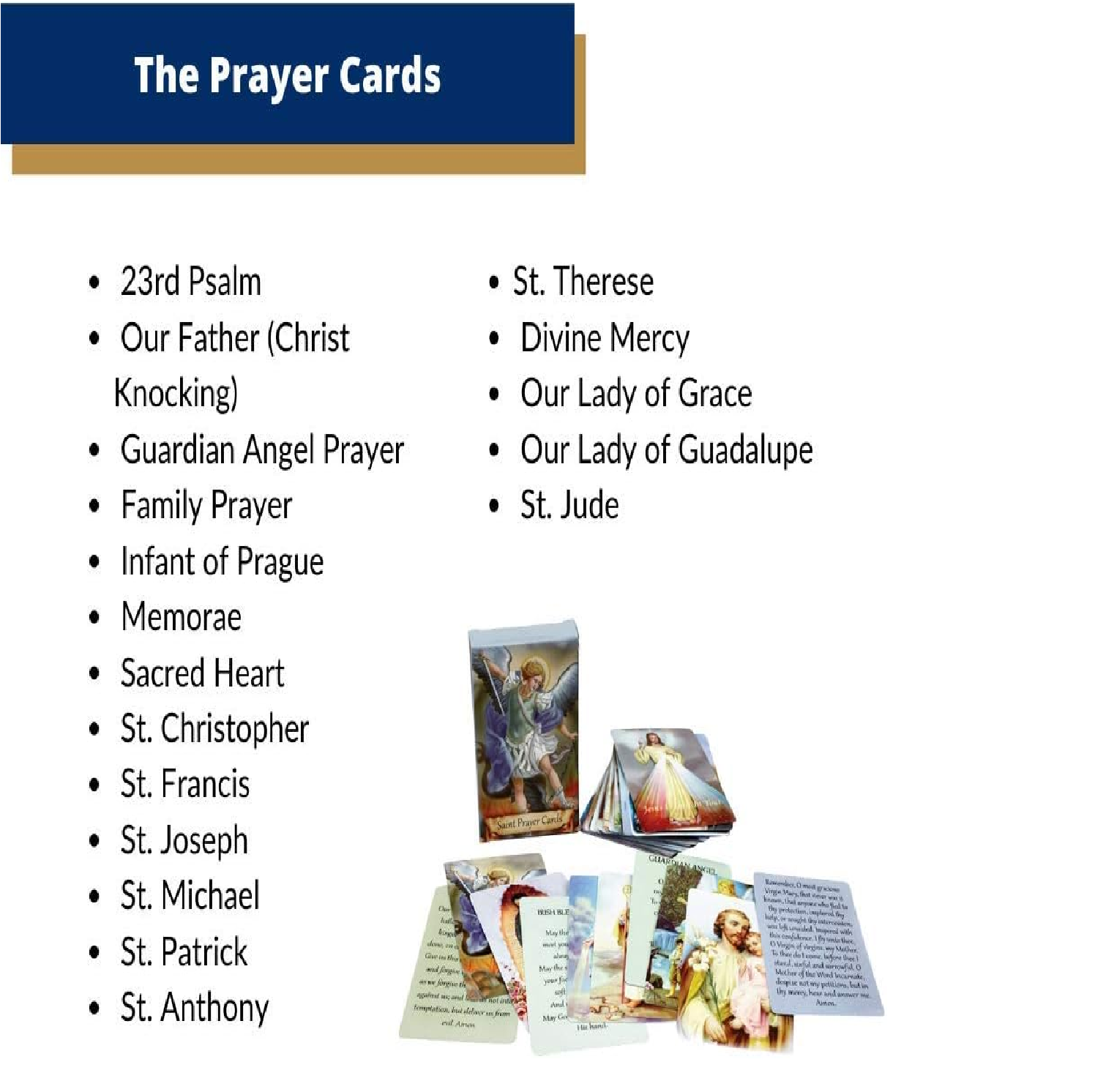 Autom Assorted Holy Cards with Catholic Saints and Prayers - Pack of 54 ...