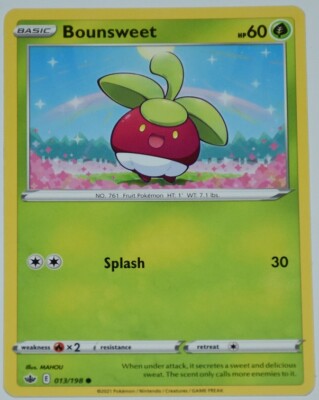 BOUNSWEET 013/198 SWSH06: CHILLING REIGN POKEMON CARD COMMON NM/M FAST ...
