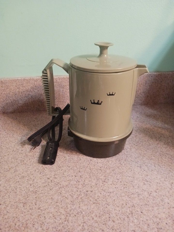 Vintage Regal Poly Perk Coffee Maker Electric Percolator 2-4 Cups Retro ...
