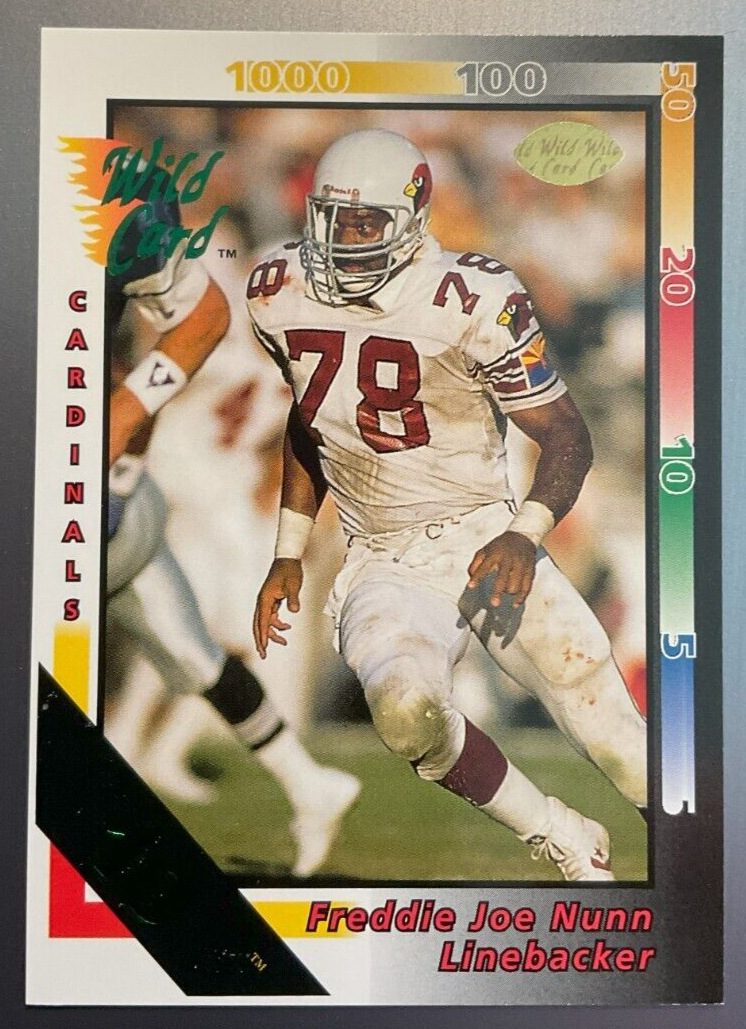1992 Wild Card 10 STRIPE Freddie Joe Nunn #337 Arizona Cardinals | eBay