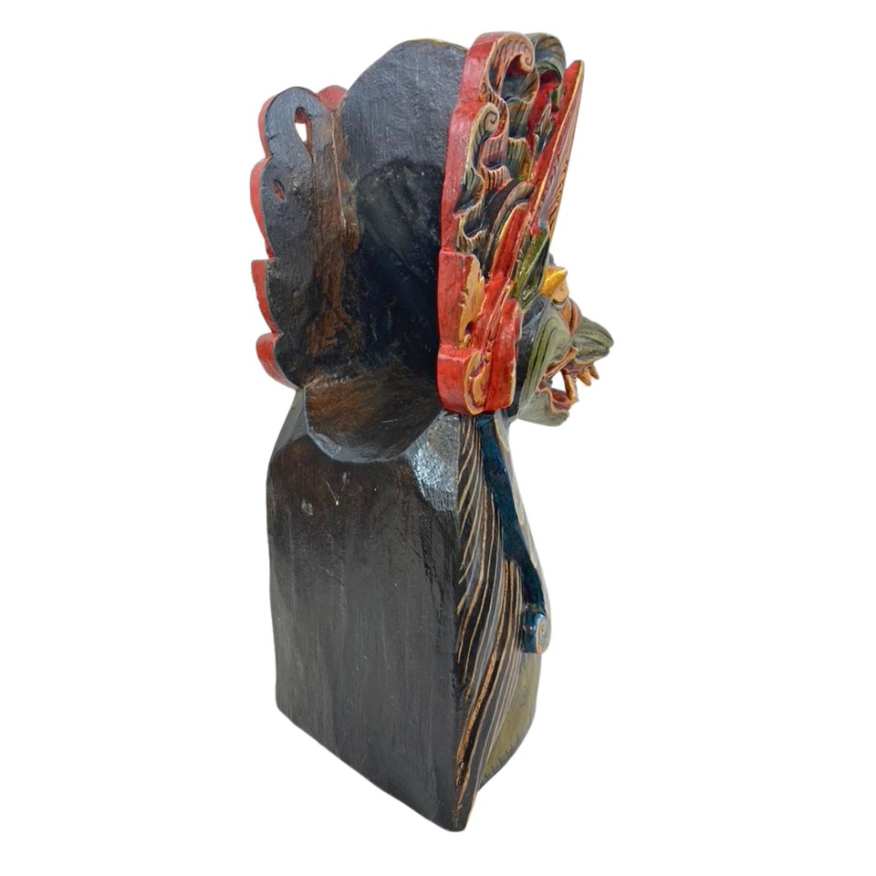 Cosmic Dragon Bust Mask Naga Busuki Statue Bali Folk Art Polychrome ...