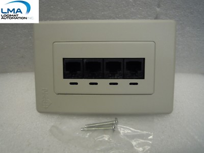 5X NORDX/CDT AX100350 DATA VOICE OUTLET JACK 4-PORT GREY BIX DVO BELDEN ...