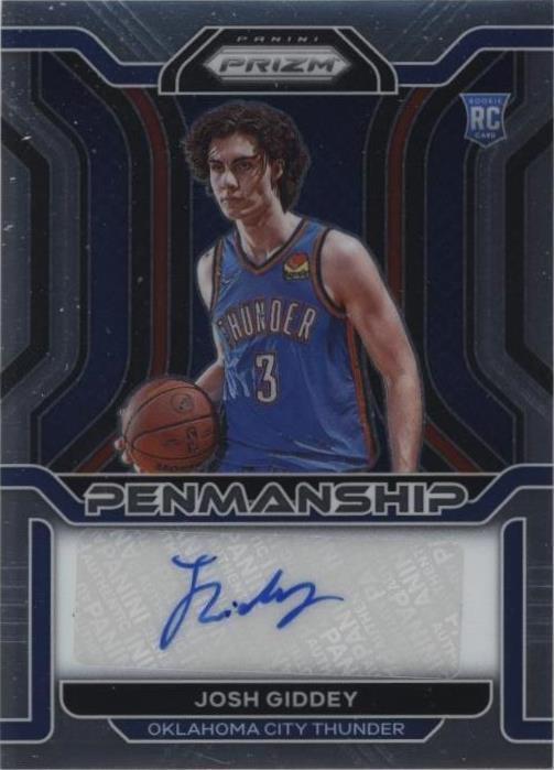 2021-22 Panini Prizm - Rookie Penmanship Josh Giddey #RP-JGD (AU, RC ...
