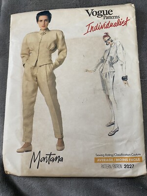 VINTAGE VOGUE INDIVIDUALIST PATTERN #2027 BY DESIGNER "MONTANA" SIZE 12 ...