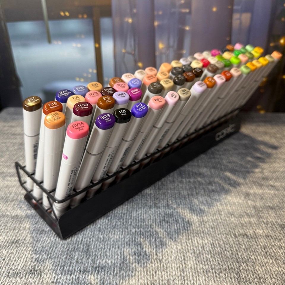 Stand Only! Too COPIC 72 Markers Illustrations Color Pen Wire Stand ...
