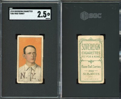 1909-11 T206 Fred Tenney New York Giants SGC 2.5 ***Sovereign 350*** | eBay