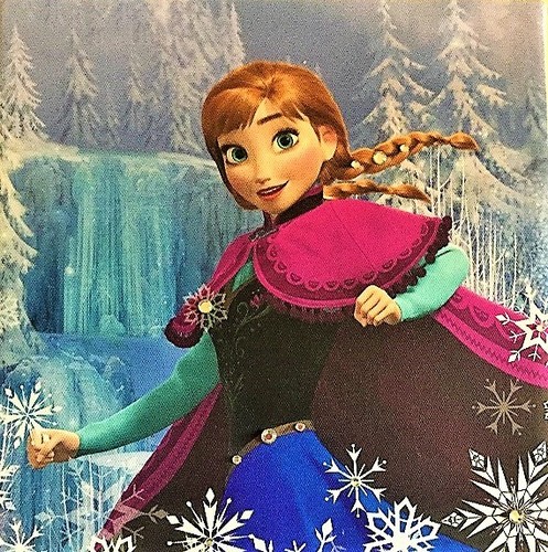 Disney Frozen Elsa (Die Eiskönigin)Druck Leinwand &Eis Kristall 25 X 25 ...