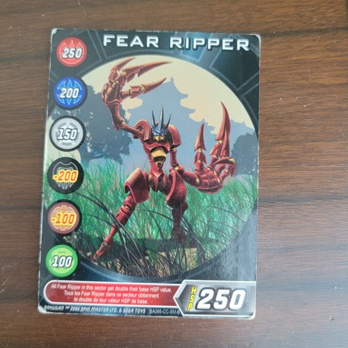BAKUGAN Battle Brawler FEAR RIPPER Metal Gate Card BA042 2006 HSP 250 ...