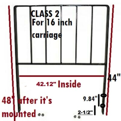 Forklift Load Back Rest Class II 42.12" Attachment LBR 2 BOLTS Per SIDE ...