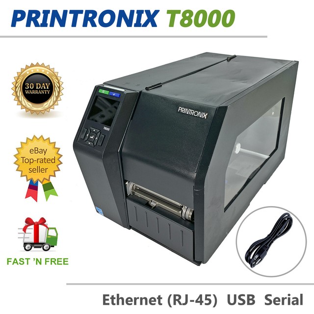 Printronix T8000 Auto ID Direct Thermal Monochrome Printer PTXTHH104 ...