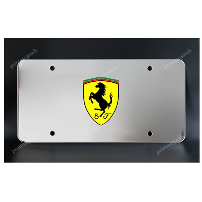 FERRARI License Plate Custom Made of Stainless Steel Metal | eBay