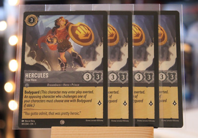 Disney Lorcana Play Set - Hercules True Hero - 181/204 NM+ NON-Foil x4 ...