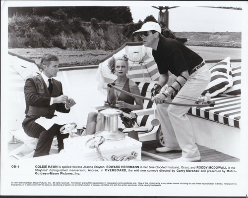 Goldie Hawn Roddy McDowall Edward Herrmann in Overboard 1984 movie ...