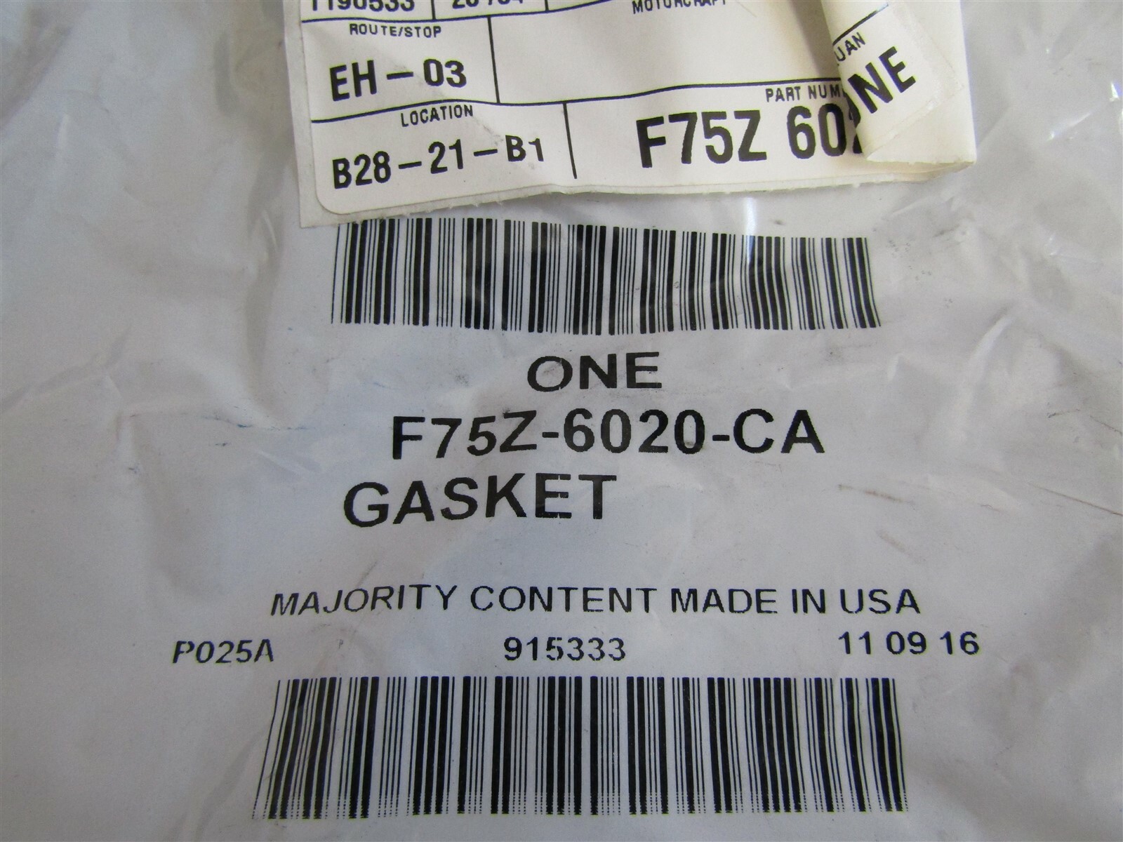 NOS FORD PART NUMBER F75Z-6020-CA GASKET NEW GENUINE FORD | eBay
