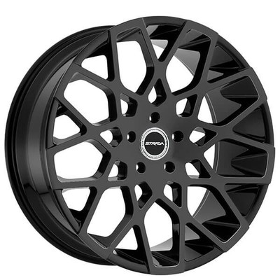 22x9.5"Strada Wheels Buca Gloss Black Rims | eBay