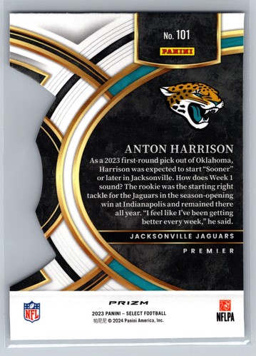 2023 Panini Select #101 Anton Harrison Silver Prizms Die Cuts | eBay