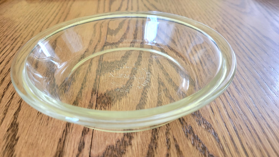 Vintage PYREX Clear Glass "Flat Rim" Pie/Tart Plate 6" Ovenware #206 ...