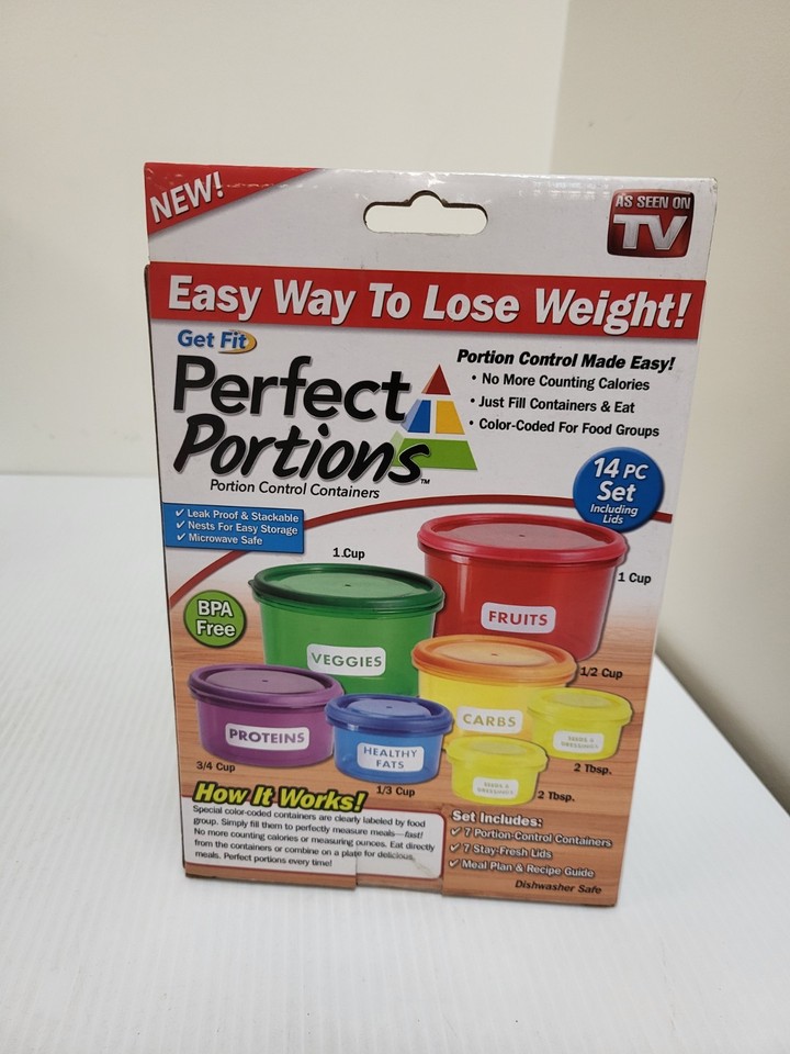 Perfect Portions Portion Control Containers - 14 Piece Set | eBay