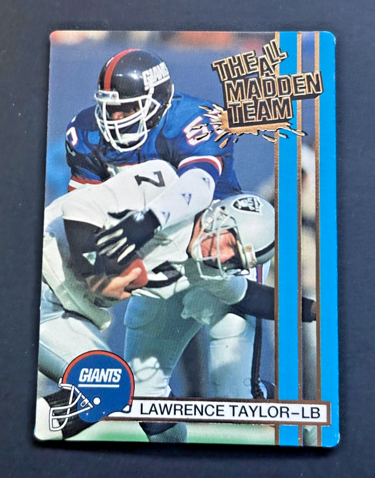 1990 Action Packed Football Lawrence Taylor All Madden Team #12 HOF ...