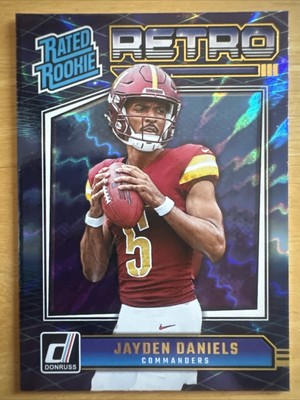 Jayden Daniels 2024 Donruss BLUE Rated Rookie RETRO Rookie Card #11 ...