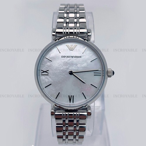 Neuf Emporio Armani AR1682 Nacre Cadran Argent Bracelet Moda Montre Femme | eBay