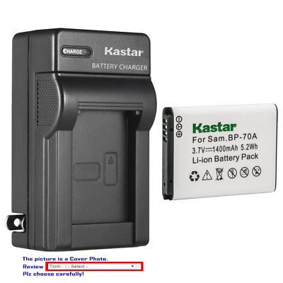 Kastar Battery AC Wall Charger for Samsung BP-70A & Samsung ST151F ST60 ...