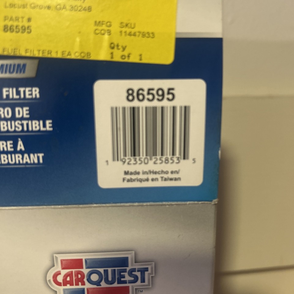 Carquest Premium 5/16" Inlet-Outlet Metal In-Line Fuel Filter P/N ...