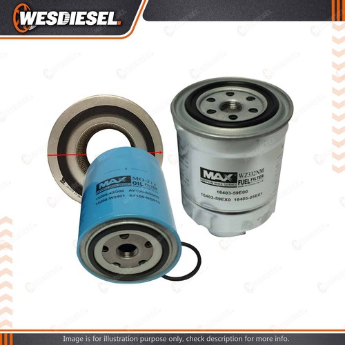 Wesfil Oil Air Fuel Filter Service Kit fits Nissan Patrol GU IV 4.2L TD ...