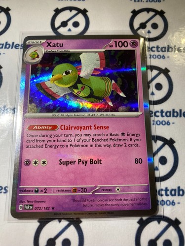 Xatu Holo Rare #072/182 2023 Scarlet & Violet Paradox Rift Pokémon TCG ...