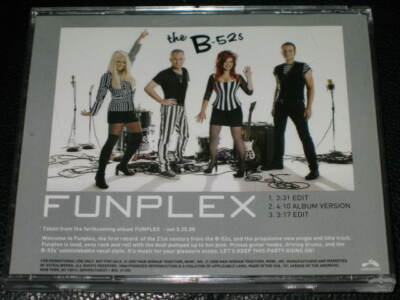 B-52's - Funplex - 3 Track PROMO CD w/ 2 Edit Versions! RARE! OOP fred ...