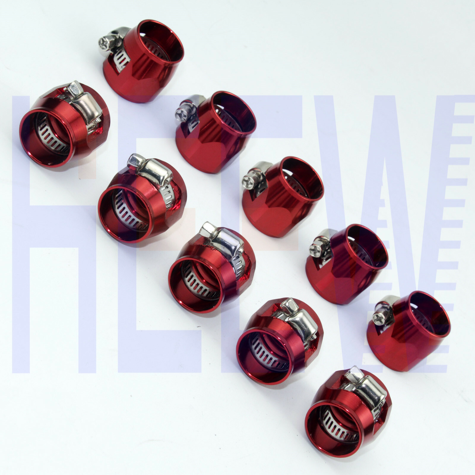 6AN AN6 AN -6 Fuel Hose Finishers HEX-6 Clamp Fuel Oil Water Pipe LINE ...