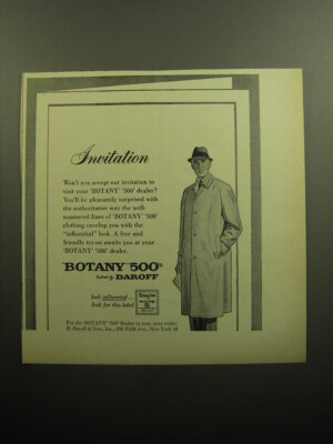 1958 Botany 500 Suits Ad - Invitation | eBay