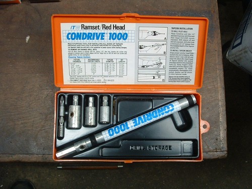 RAMSET MULTI PURPOSE TOOL KIT FOR INSTALLING ALL SIZE TAPCON ANCHORS IN ...