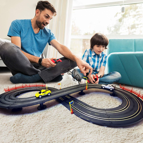 Slot Car Race Track 1:43 Scale Electric Toys High-Speed Cars Dual ...
