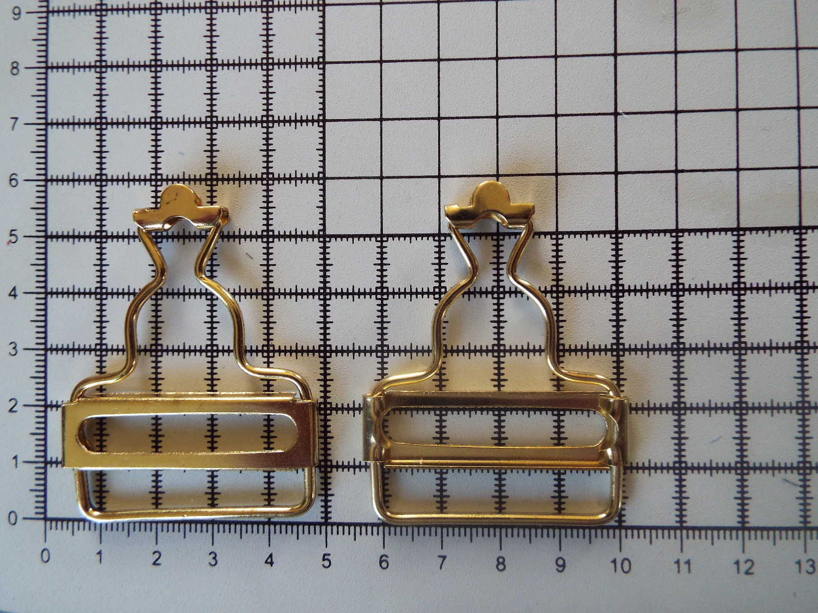 2 x Dungaree Fasteners Clip Brace Buckles in Gold Slider Bib for Straps ...