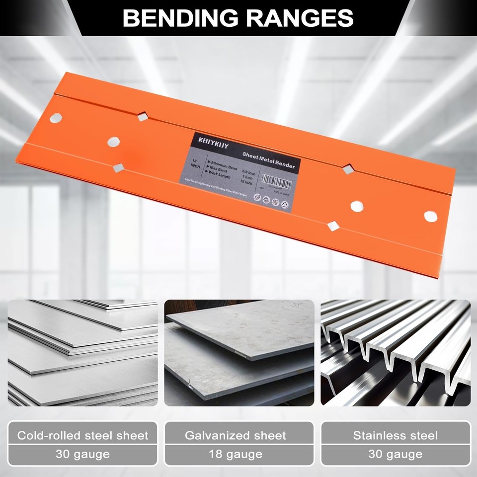 Sheet Metal Bender Folding Tool, 12 Inch Hand Seamer for HVAC Ductwork ...