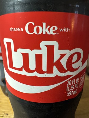 Share a Coke with Luke 2025 Personalized Gift Coca Cola Bottle 20oz ...