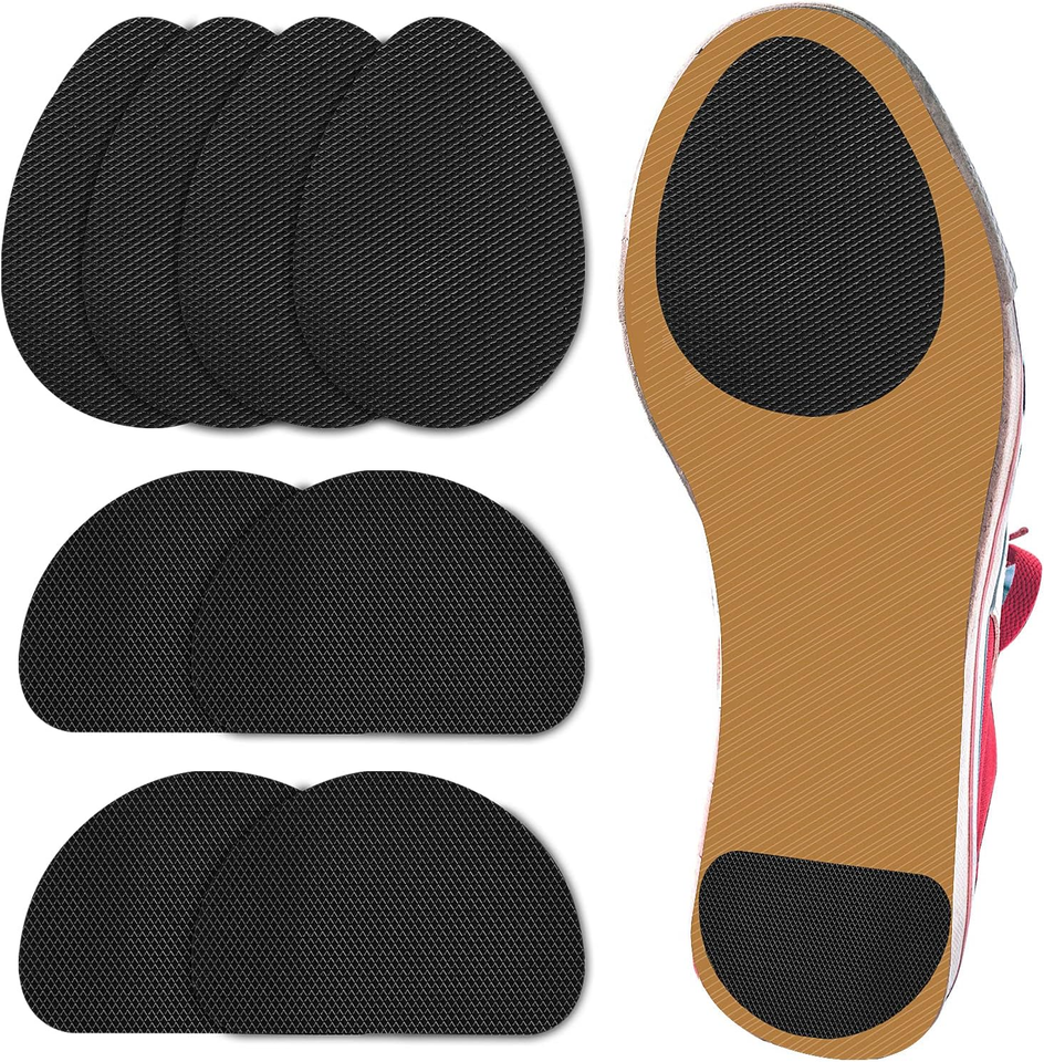 Non-Slip Shoe Pads, Black, 4 Pairs, Self-Adhesive Rubber Sole Protector ...