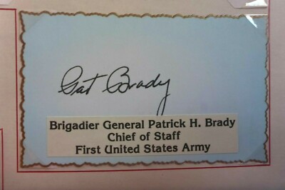 BRIGADIER GENERAL PATRICK H. BRADY HAND SIGNED CARD | eBay
