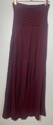 Full Tilt Red Black Long Maxi Skirt Striped Size Large Juniors | eBay