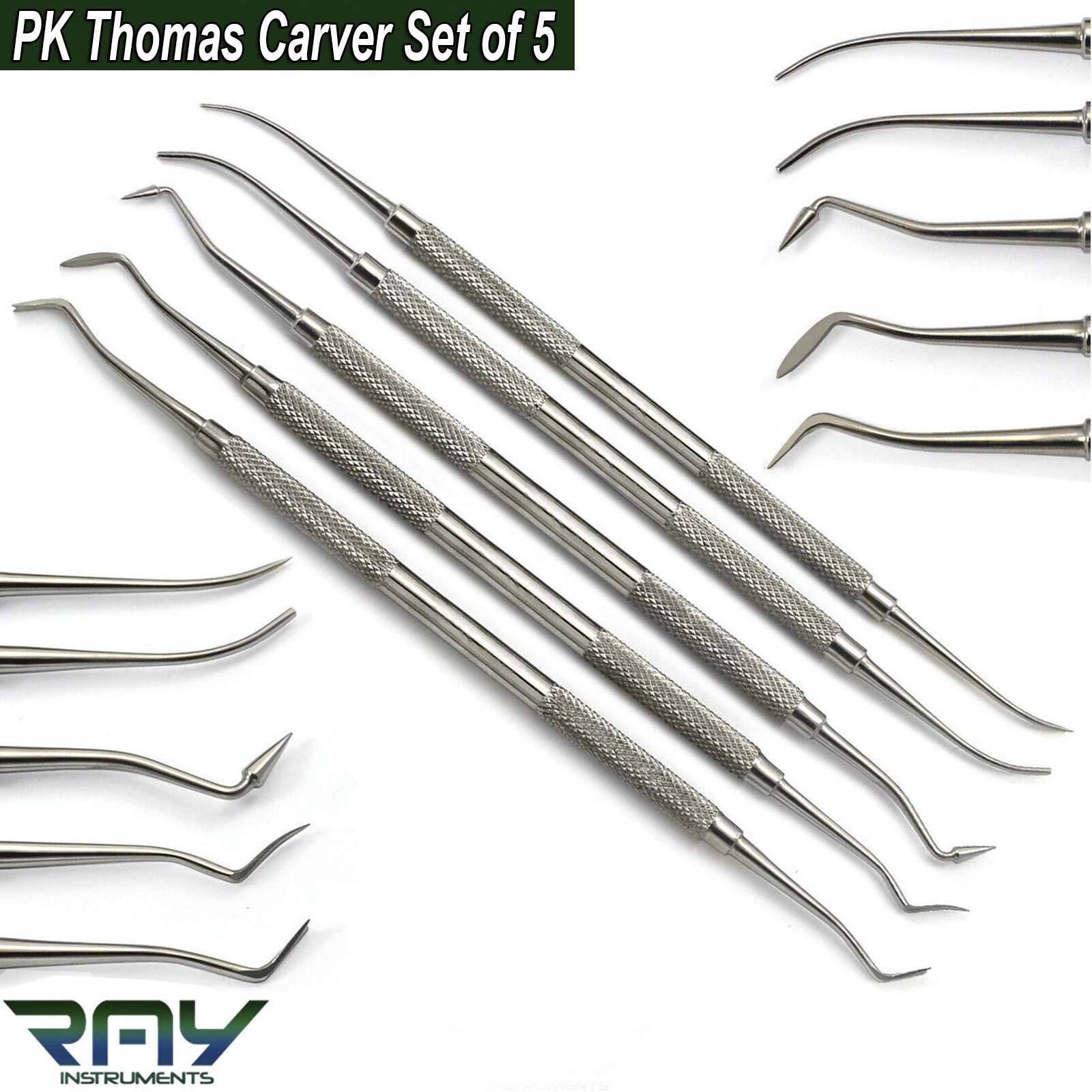 Dental PK Thomas Set of 5 Wax & Modeling Carvers Restorative Lab ...