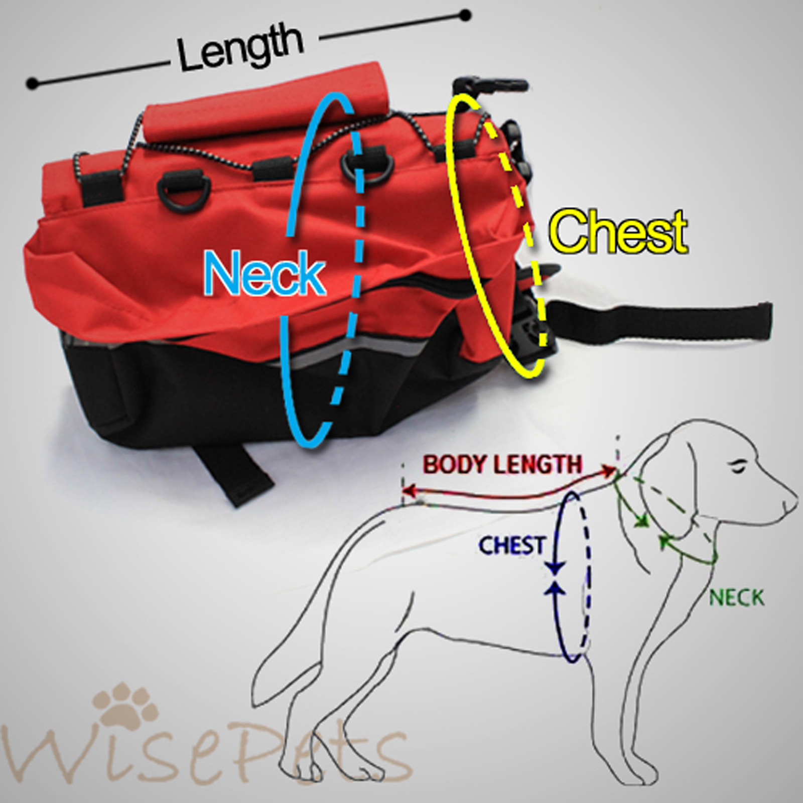 New Waterproof Adjustable Pet Dog Saddle Backpack Travel Training ...