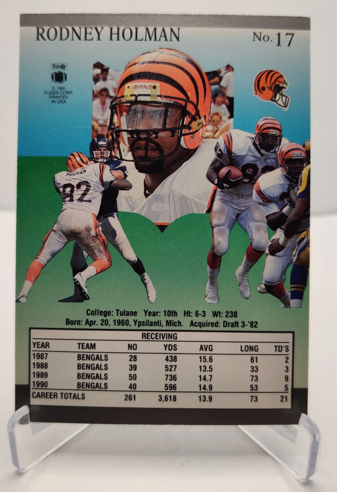 1991 Fleer Ultra Football Card #17 Rodney Holman Cincinnati Bengals | eBay