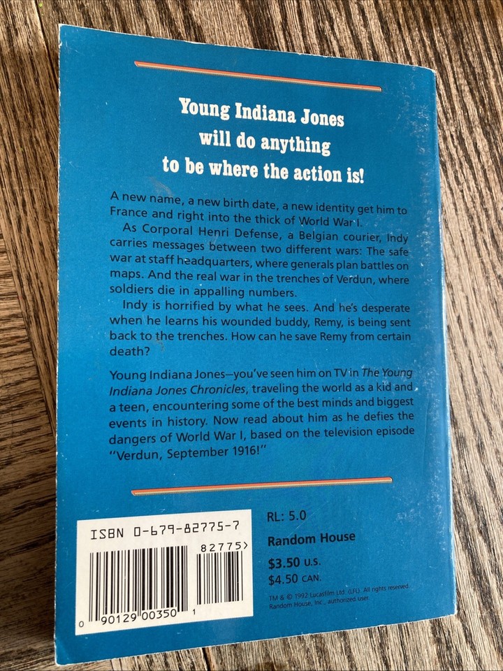 Field of Death (Young Indiana Jones Chronicles) Paperback Book 1992 ...