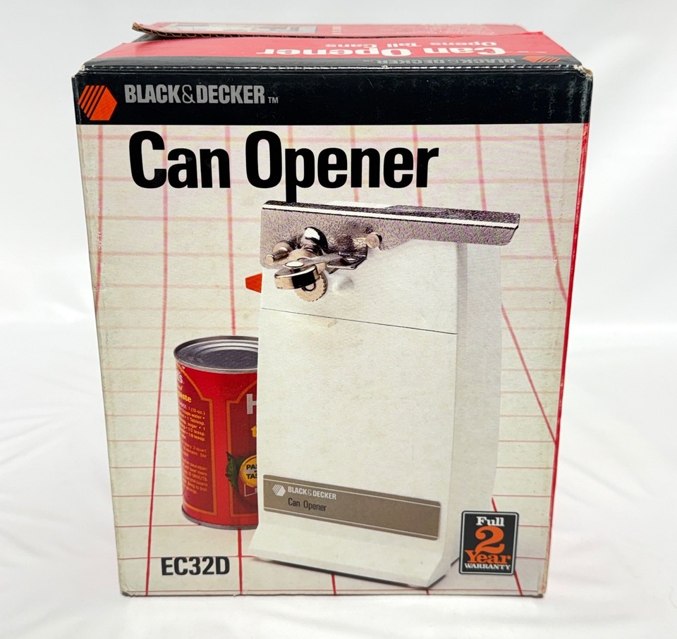 Vintage Black & Decker Tall Electric Can Opener Counter Top EC32D ...