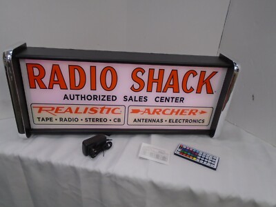 Radio Shack LED Display lighted sign lightbox Wall Hanging Light | eBay