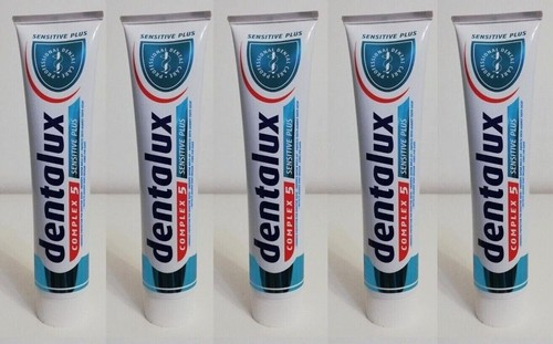 5 x Dentalux Toothpaste Sensitive Plus Complex 5 Sensitive Teeth Tartar ...