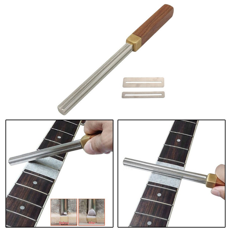 4-Gauge Slot Guitar Fret Crowning File Tool With 2 Neck Protection ...