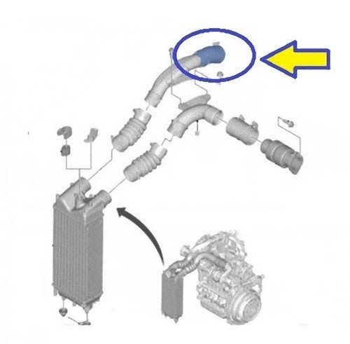 MANICOTTO INTERCOOLER FORD FIESTA BMAX 1.6 TDCI MONDEO 1.5 TDCI 1872968 ...