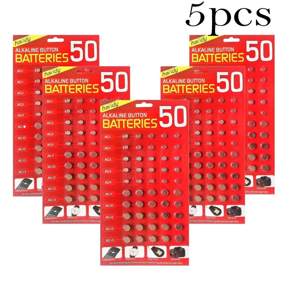 50 X Mix ASSORTED Watch Cell Batteries For Toys, Watches and ect ...